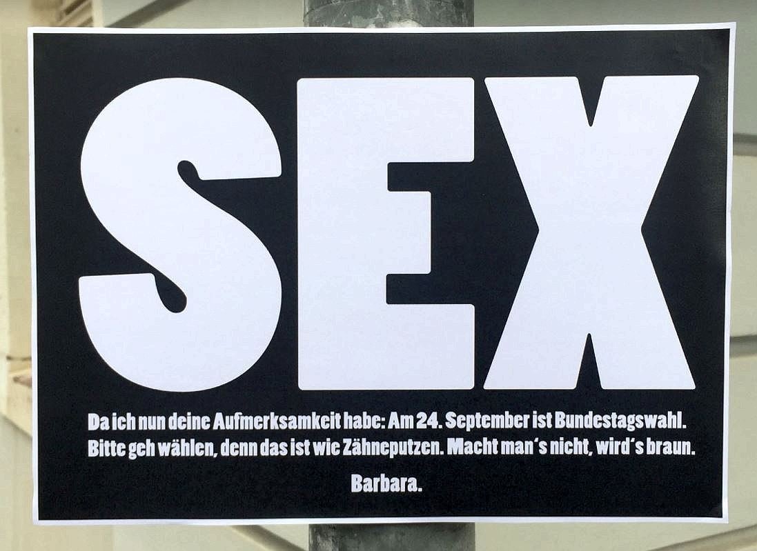 Künstlerin Barbara Ködert Wähler Mit Sex Plakat Derwesten De